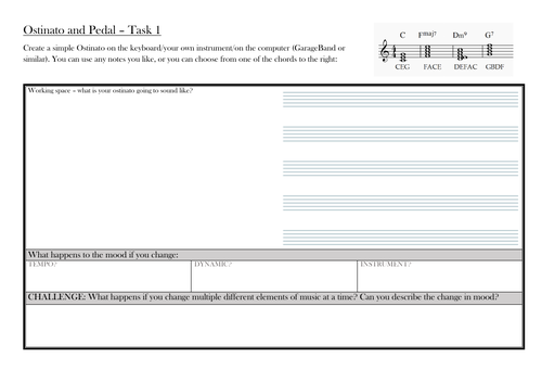 Film Music - Ostinato and Pedal (KS3/KS4) | Teaching Resources