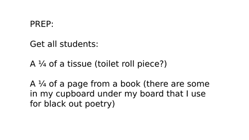 Tissue Poem PLUS Knowledge Organiser. Thorough and clear introductory ...