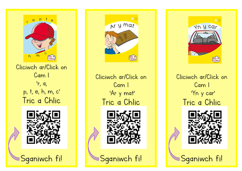 Cardiau Qr Tric a Chlic | Teaching Resources