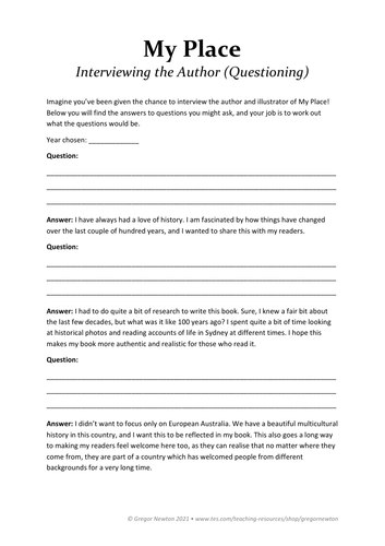 My Place (Wheatley/Rawlins) comprehensive resources (incl. Super Six ...