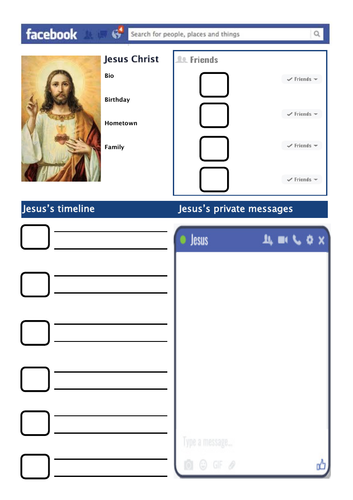 Jesus's Facebook page | Teaching Resources