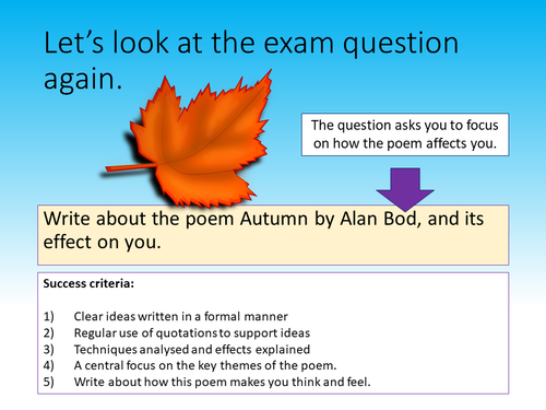 Eduqas Unseen Poetry Mock Review | Teaching Resources
