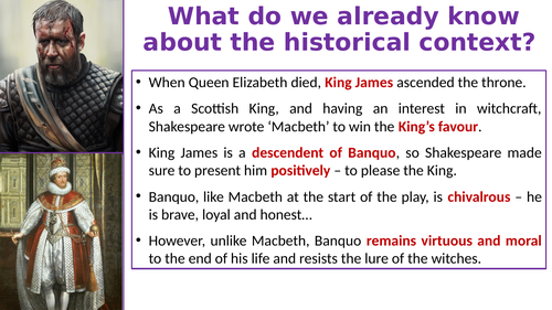 AQA GCSE English Banquo Fact Sheet | Teaching Resources
