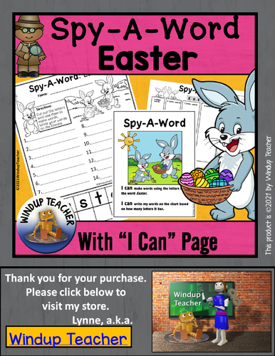 Easter Word Activity | Word Work Center | Teaching Resources