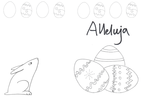 Easter around the world - Cards Colouring in - French Spanish English ...