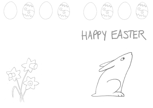 Easter around the world - Cards Colouring in - French Spanish English ...