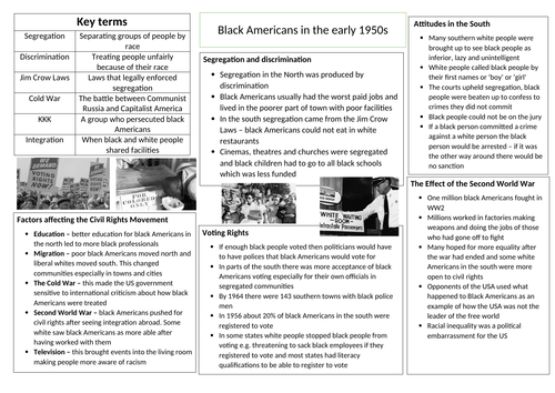Segregation in the 1950s | Teaching Resources