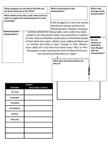 Segregation in the 1950s | Teaching Resources