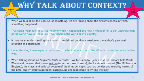 An Inspector Calls CONTEXT PPT | Teaching Resources