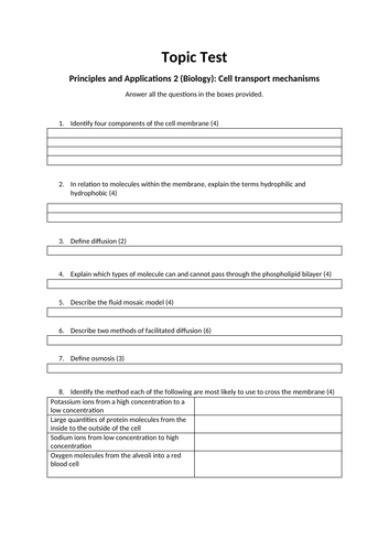 Topic Test bundle - Principles and Applications 2 Biology BTEC Applied ...