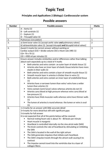 Topic Test bundle - Principles and Applications 2 Biology BTEC Applied ...