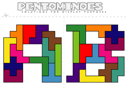 PENTOMINOES ALPHABET PUZZLES | Teaching Resources