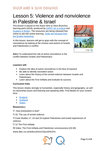 Peacemaking in Palestine & Israel | Teaching Resources