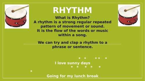 Music SEN session 2 Rhythm | Teaching Resources
