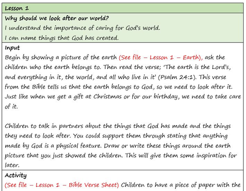 RE - KS1 - Our World (2 lessons) | Teaching Resources