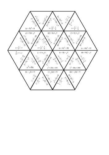 Completing the Square - Algebraic Expressions Jigsaw Puzzle | Teaching ...