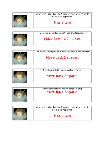 Spanish Armada board game | Teaching Resources