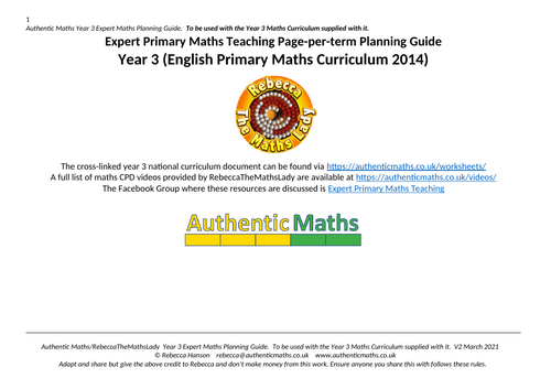 Year 3 maths term-per-page planning guide | Teaching Resources
