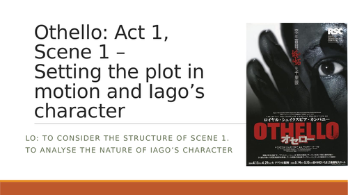 Othello - Act 1, Sc 1 A Level English Lit | Teaching Resources