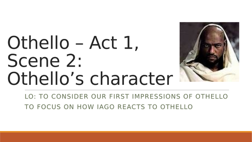 Othello - Act 1, Sc 2 A Level English Lit | Teaching Resources