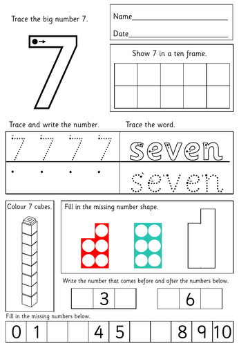 NUMBER 7_MATHS | Teaching Resources