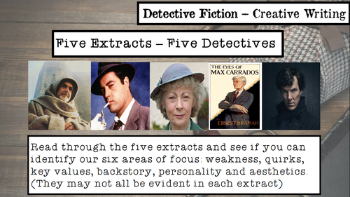 Crime and Detective Fiction - Characterisation Lesson and Resource ...