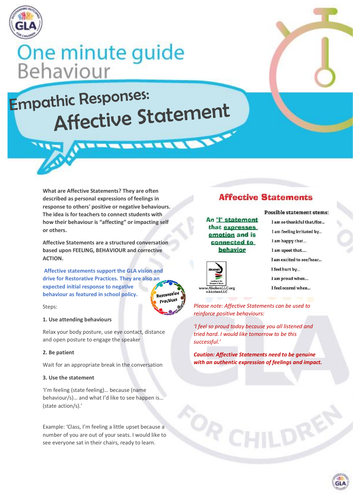 One Minute Guides | Teaching Resources