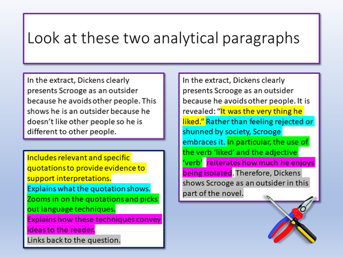 Edexcel A Christmas Carol Paragraphs | Teaching Resources