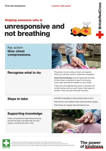 Unresponsive and not breathing: first aid for 11-18 year olds ...
