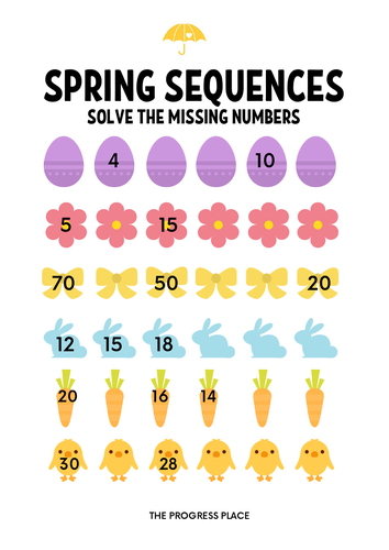 Spring themed number sequences | Teaching Resources