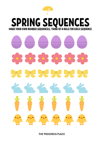Spring themed number sequences | Teaching Resources
