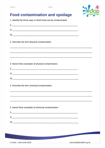 Food Hygiene and Safety - Contamination | Teaching Resources