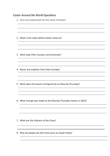 Easter Around the World Reading Comprehension Pack for KS3/4 - Fun ...