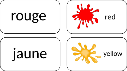 French Snap/Match Up Cards | Teaching Resources