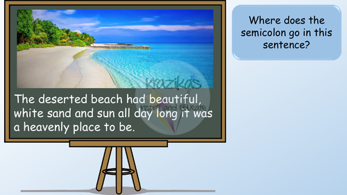 Semicolons Powerpoint Lesson Teaching Resources