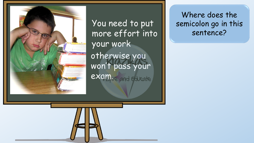 Semicolons Powerpoint Lesson Teaching Resources