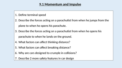 A level Physics (9.1) Momentum and impulse (Force and momentum ...