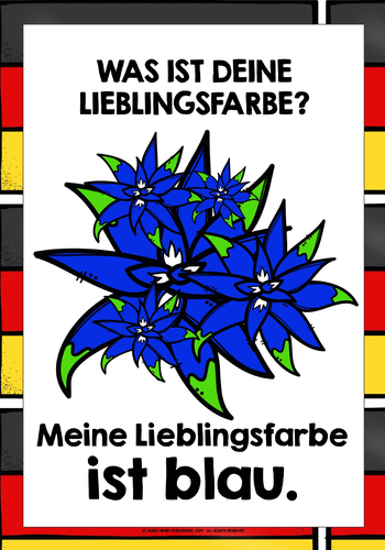 GERMAN COLORS FLASHCARDS POSTERS FREEBIE #1 | Teaching Resources
