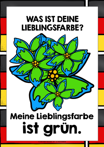 GERMAN COLORS FLASHCARDS POSTERS FREEBIE #1 | Teaching Resources