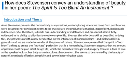 The Spirit Is Too Blunt An Instrument by Anne Stevenson - Full Lesson ...