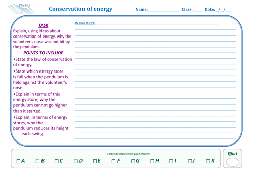 NEW AQA Conservation of Energy KS4 GCSE Physics Lesson | Teaching Resources NEW AQA Conservation of Energy KS4 GCSE Physics Lesson | Teaching Resources