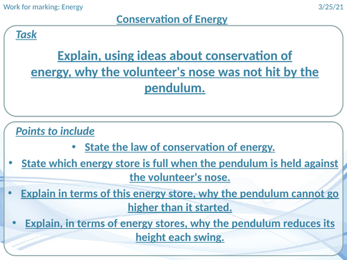 NEW AQA Conservation of Energy KS4 GCSE Physics Lesson | Teaching Resources NEW AQA Conservation of Energy KS4 GCSE Physics Lesson | Teaching Resources