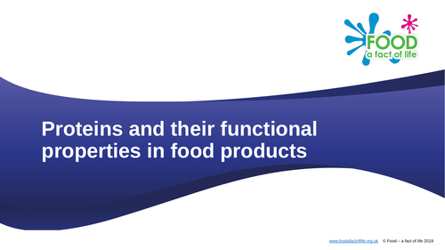 Functional Properties of Food - Protein | Teaching Resources