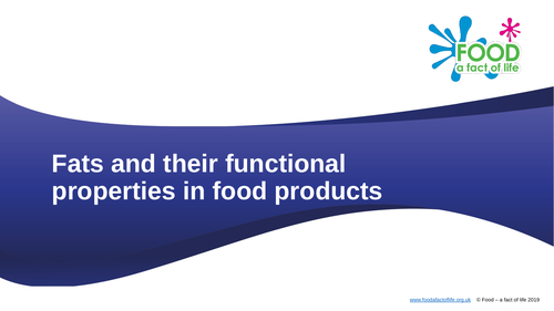 Functional Properties of Food - Fat | Teaching Resources