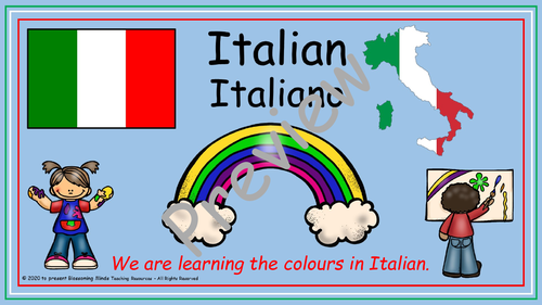 Italian Lesson and Resources : Colours | Teaching Resources