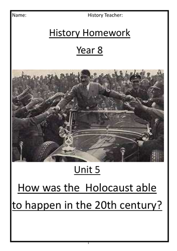 The Holocaust Homework | Teaching Resources
