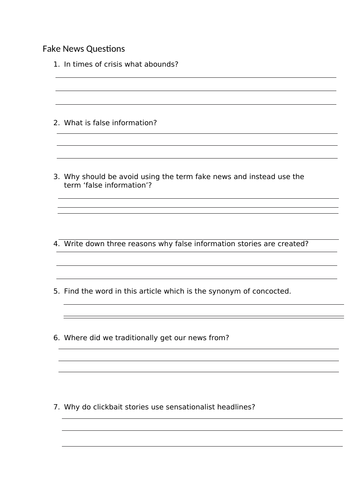 Ultimate Reading Comprehension Pack: Decode Fake News | Teaching Resources