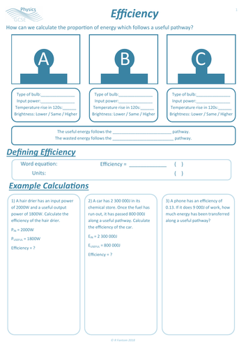 NEW AQA Efficiency KS4 GCSE Physics Lesson (Energy Topic) | Teaching ... NEW AQA Efficiency KS4 GCSE Physics Lesson (Energy Topic) | Teaching ...