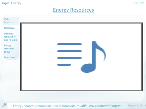 NEW AQA Energy Resources KS4 GCSE Physics Lesson (Energy Topic ...