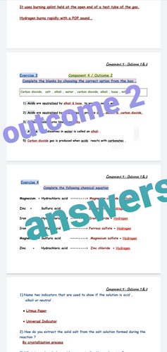 ELC Science - Component 4 / Outcome 1,2,3 &4 ( AQA) / Entry Level ...